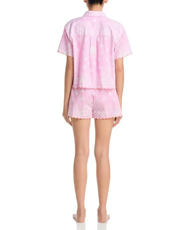 Aqua Designed Agua Bendita Scallop Short Sleeve Sleep Set Exclusive