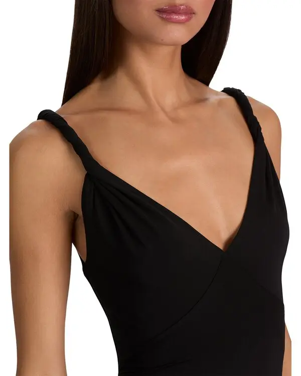Alice + Olivia Bianca Twist Strap Maxi Dress