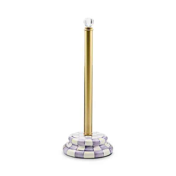 MACKENZIE-CHILDS Toilet Tissue Storage - Violet Check