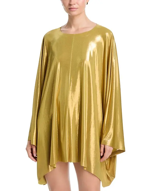 Norma Kamali Caftan Mini Dress Swim Cover-up - Rich Gold