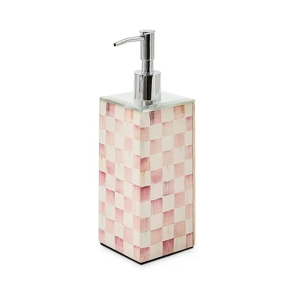 MACKENZIE-CHILDS Glass Soap Pump - Rosy Check