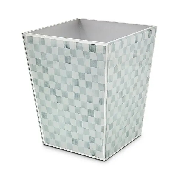MACKENZIE-CHILDS Glass Waste Bin - Sterling Check