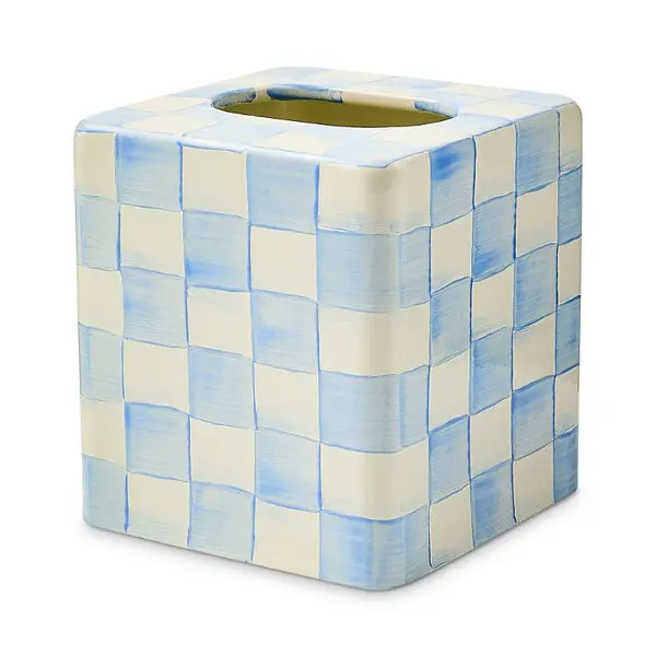MACKENZIE-CHILDS Boutique Tissue Box Cover - Sky Check