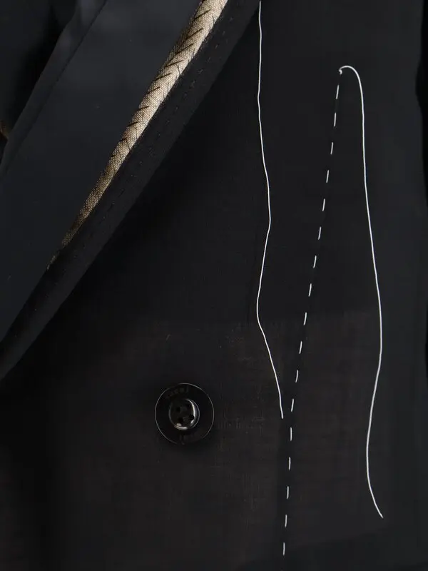 Sacai Silk And Organza Blazer