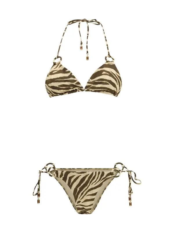 Zimmermann Wanderlust Ring-tie Bikini - Brown