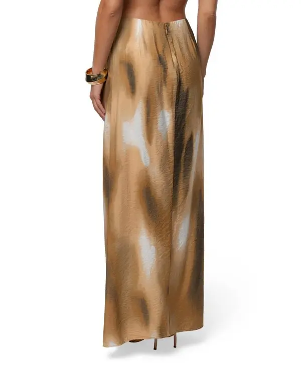 JLUXLABEL Flowing Elegance Maxi Skirt - Brown