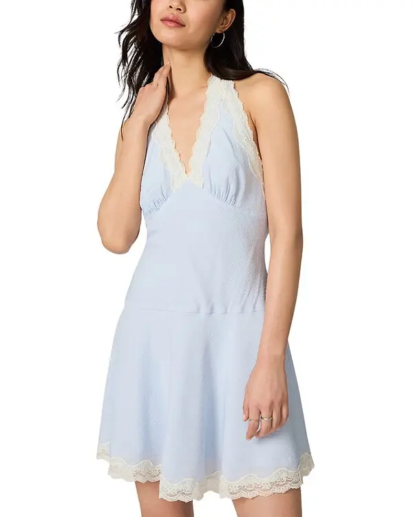 Steve Madden Liza Halter Dress With Lace Trim