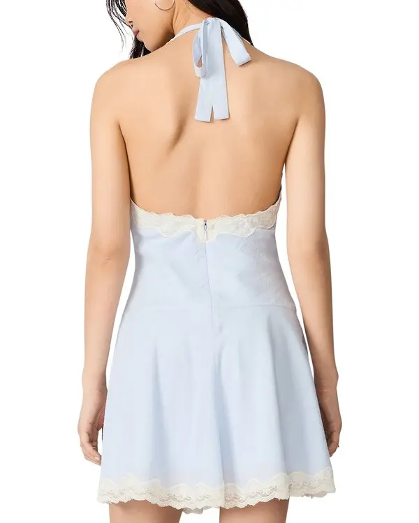 Steve Madden Liza Halter Dress With Lace Trim