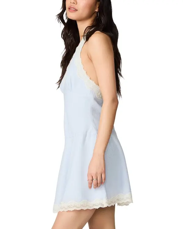 Steve Madden Liza Halter Dress With Lace Trim