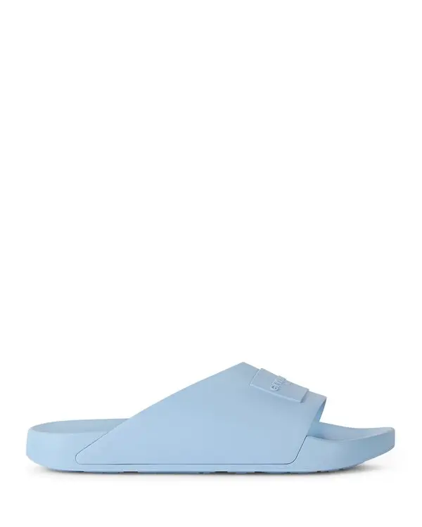 Givenchy Embossed Logo Slide Sandals - Light Blue