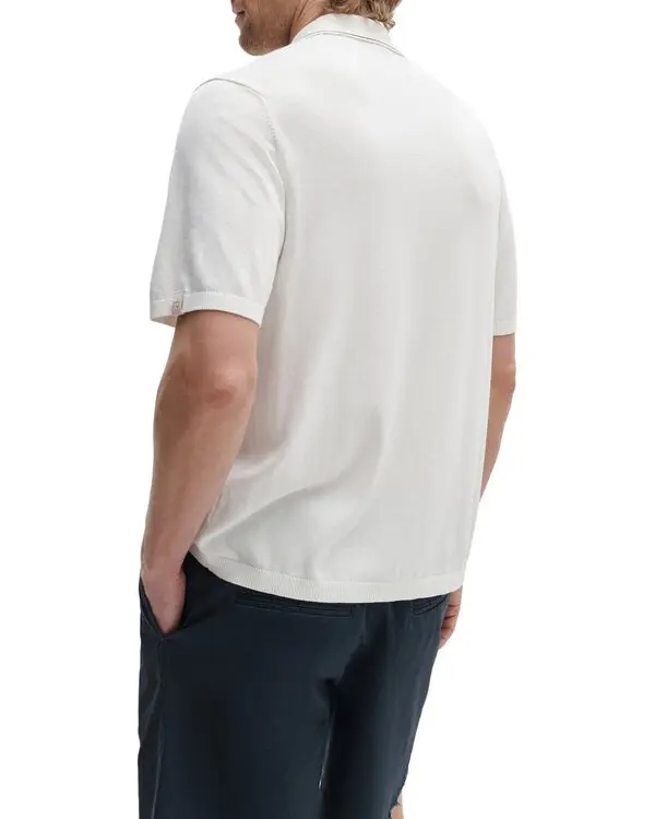 Rag & Bone Conrad Johnny Collar Silk Blend Polo Shirt