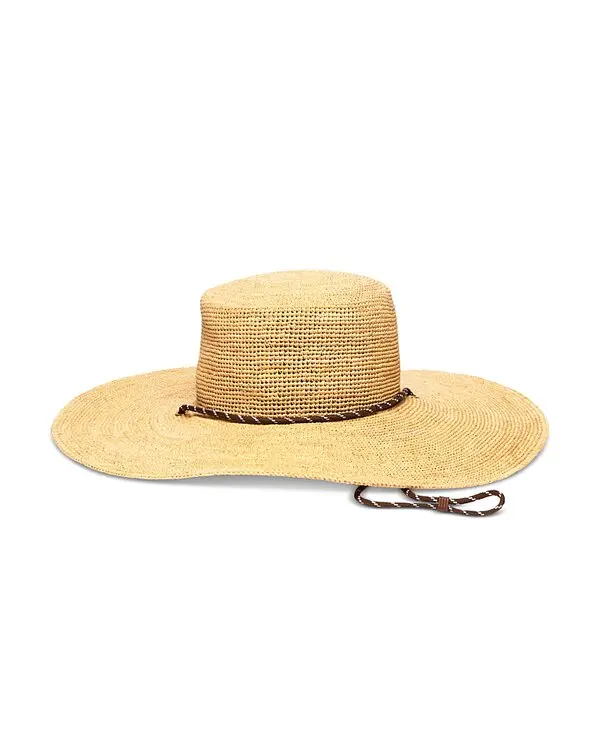 Rag & Bone Frankie Raffia Boater Hat - Natural Cream