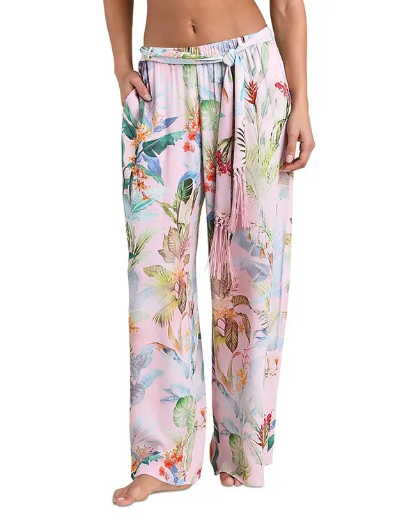 L'Agence Geraldine Colorful Palm Cover-up Pants - Multi