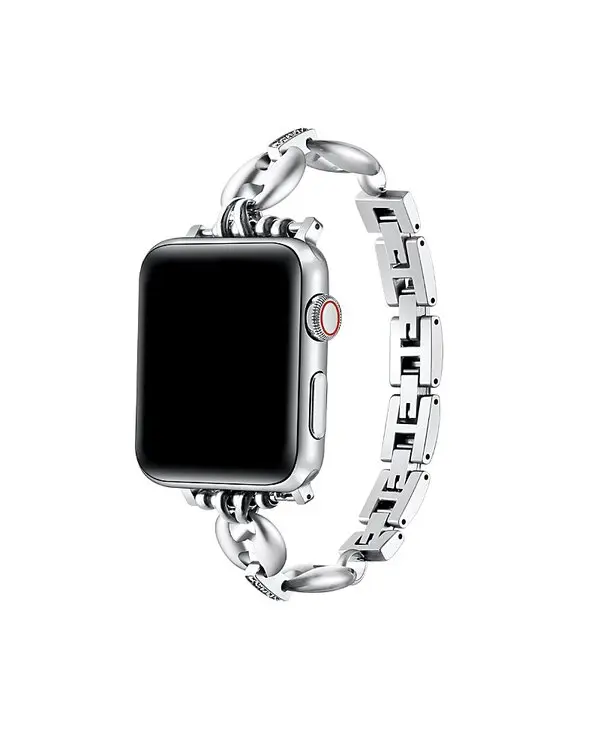 POSH TECH Poppy Rhinestone Link Band For Apple Watch - Silver