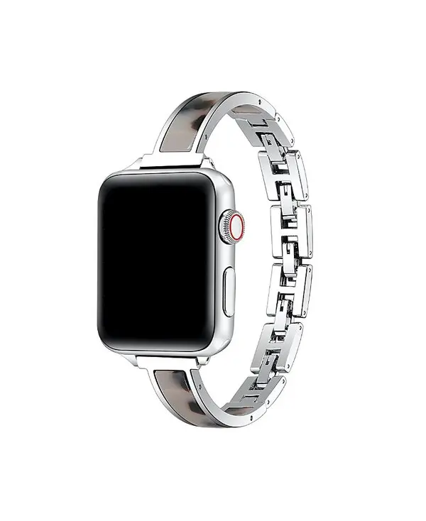 POSH TECH Addison Gold-tone Metal And Resin Link Band For Apple Watch - Silver/taupe