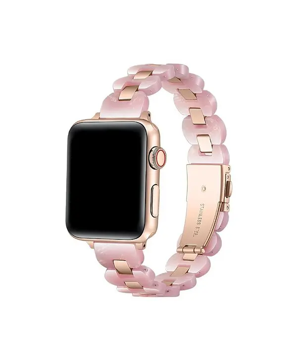 POSH TECH Aria Resin And Gold-plated Stainless Steel Apple Watch Band - Pink