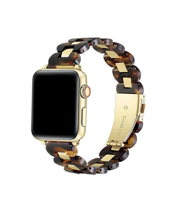 POSH TECH Aria Resin And Gold-plated Stainless Steel Apple Watch Band - Tortoise