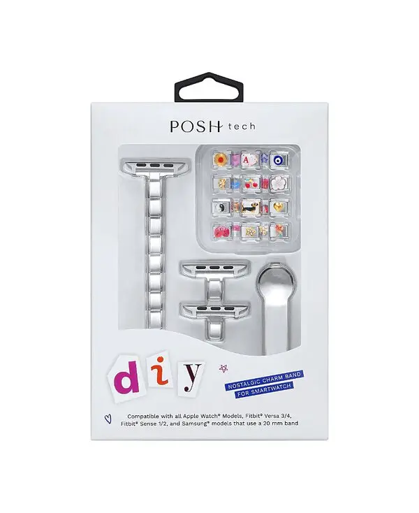 POSH TECH Nostalgic Diy Charm Band For Smartwatches - Silver