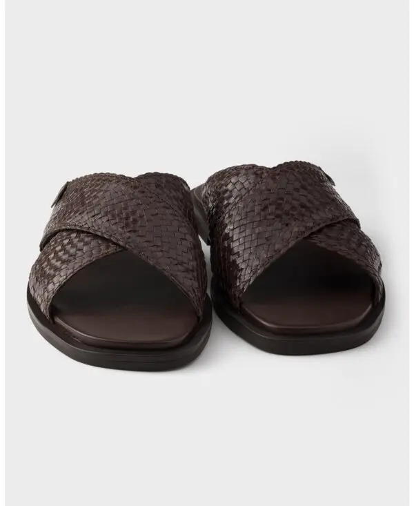 Prada Crisscross Slides - Brown