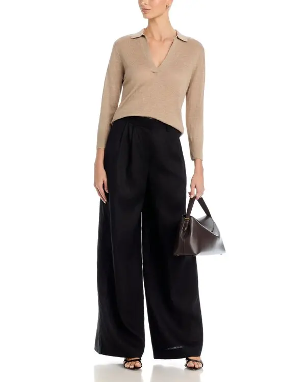 Majestic Filatures Linen Collared Sweater