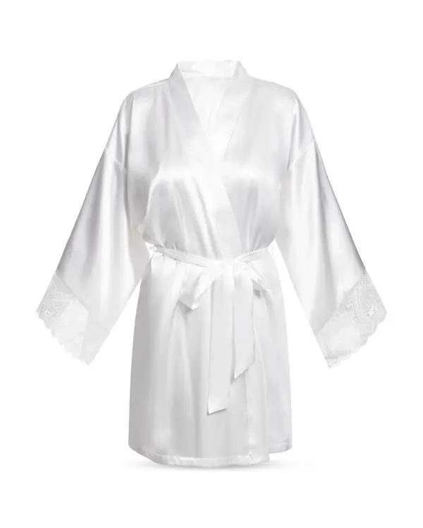IN BLOOM BY JONQUIL Satin Lace Cuff Robe