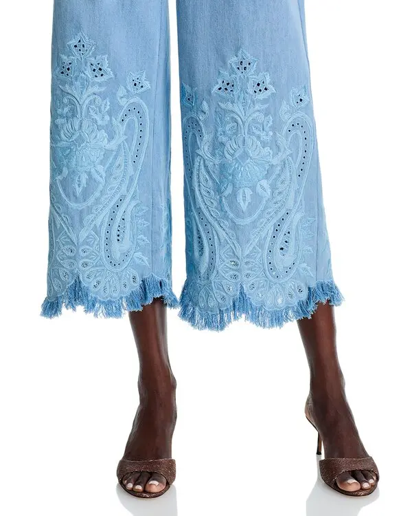 Kobi Halperin Marigold Embroidered Cotton Pants