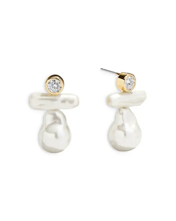 Baublebar Josephine Drop Earrings - Pearl