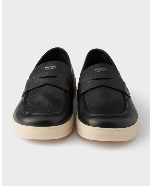 Prada Leather Loafers - Black