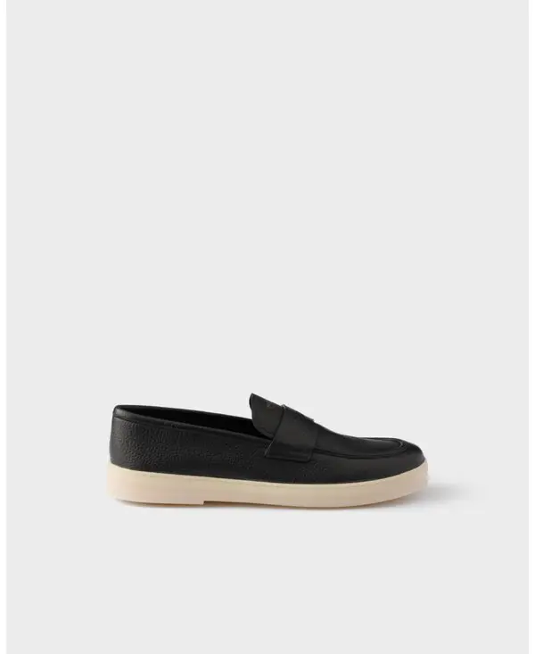 Prada Leather Loafers - Black
