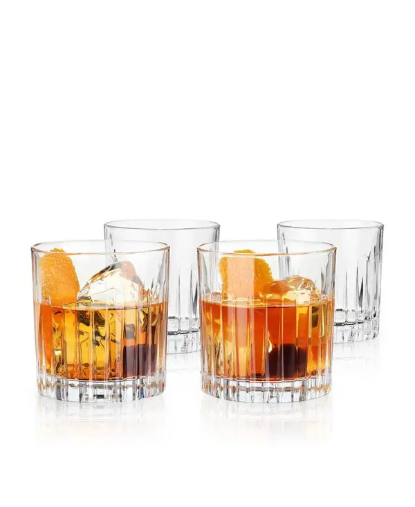 VISKI Reserve Milo Crystal Rocks Glasses, Set Of 4