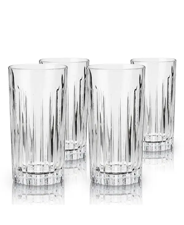 VISKI Reserve Milo Crystal Highball Glasses, Set Of 4 - Clear