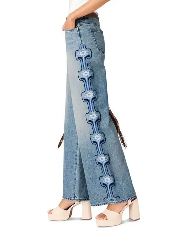 Maje Pintbrode Wide Leg Jeans