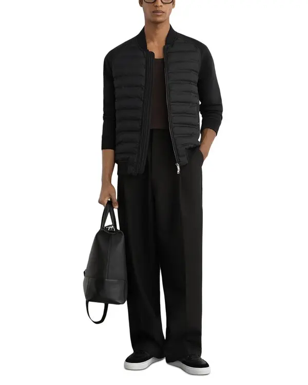 REISS Rami Quilted Bomber Jacket