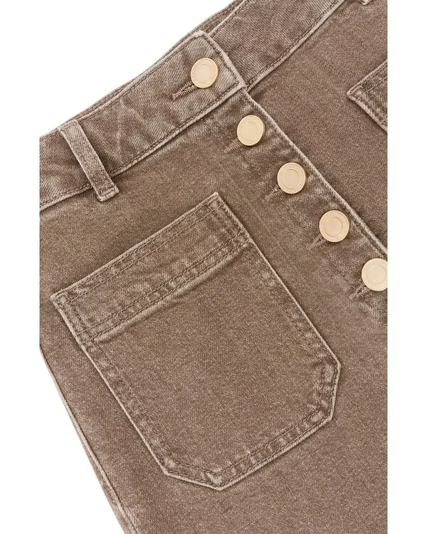REISS Cali High Rise Flare Leg Jeans - Light Brown
