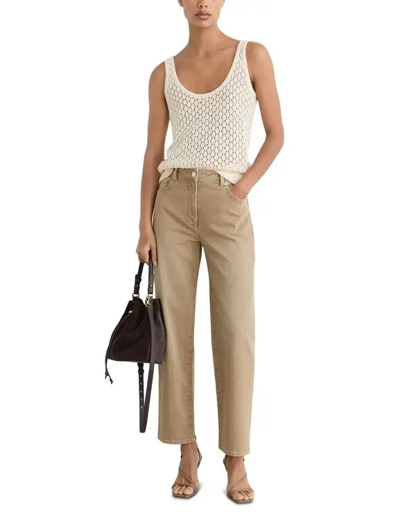 REISS Selin High Rise Straight Leg Jeans