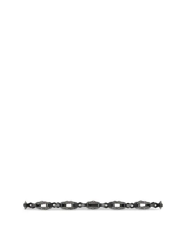 Ba&sh Baptiste Linked Leather Belt - Black