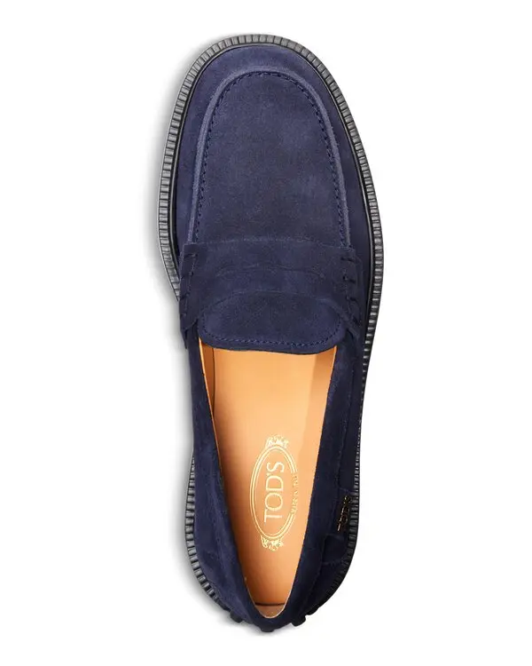 TOD'S Gomma Penny Loafers In Suede