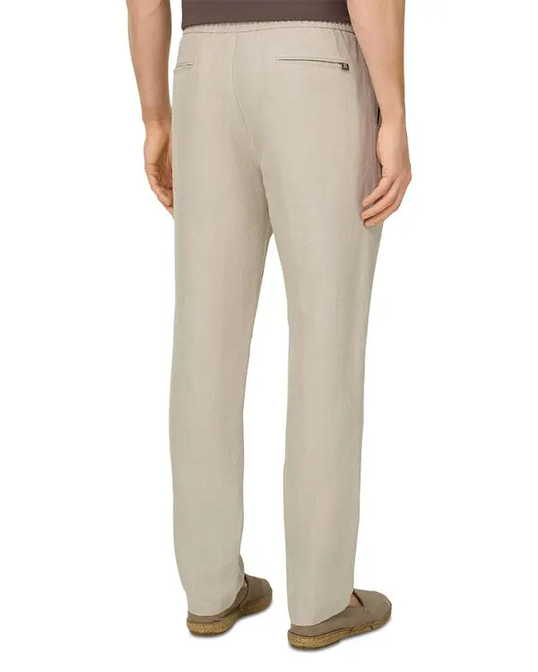 Boggi Milano City Linen Trouser Pants - Sand