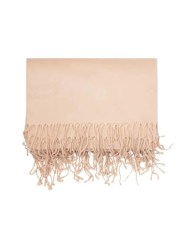 ETTITUDE Cleanbamboo Cashmere Woven Throw Blanket, One Size - Oat