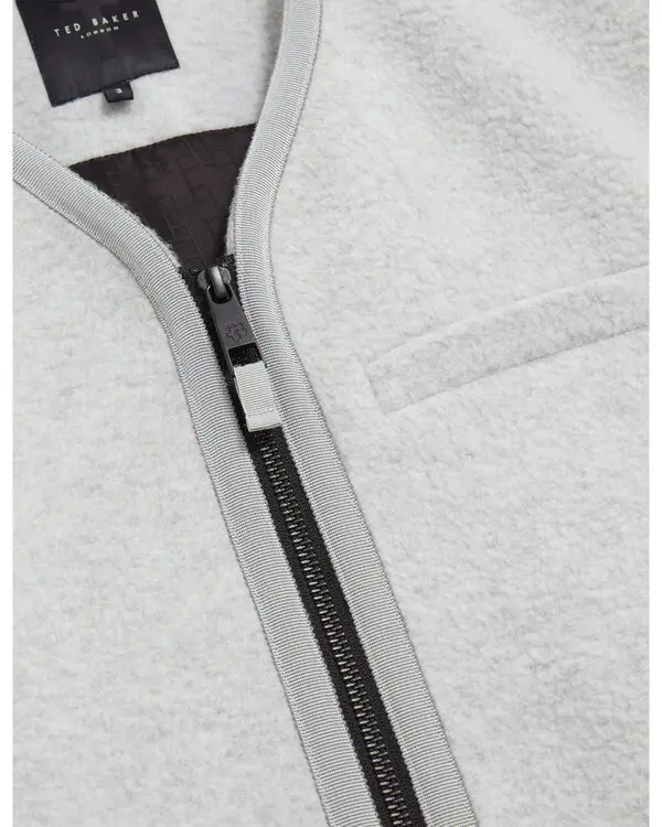 Ted Baker London Fleece Zip Front Sweater Vest