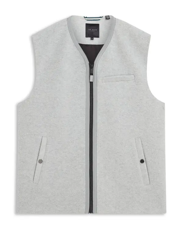 Ted Baker London Fleece Zip Front Sweater Vest