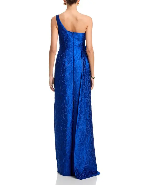 Rickie Freeman For Teri Jon Jacquard One Shoulder Gown