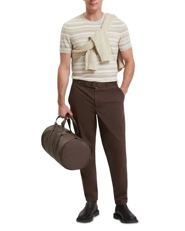 Ted Baker London Linen Blend Stripe Knitted Tee - Ecru