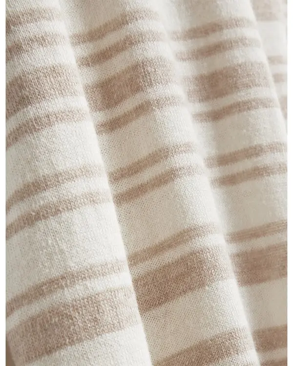 Ted Baker London Linen Blend Stripe Knitted Tee - Ecru