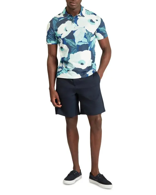 Ted Baker London Ashyby Floral Print Pique Polo Shirt