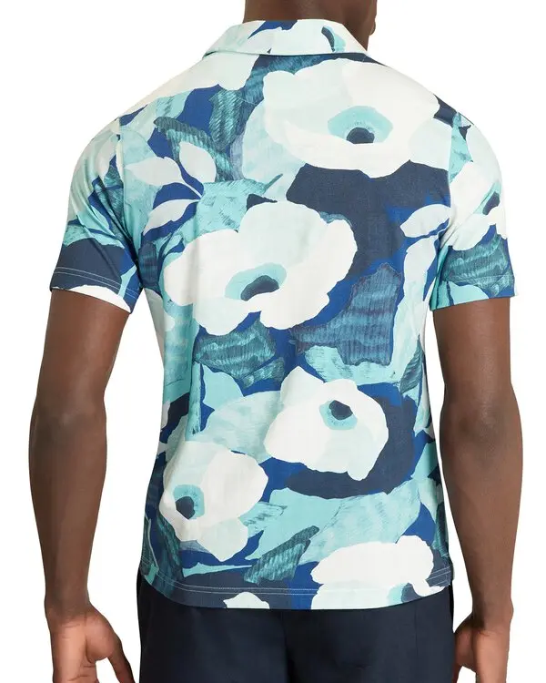 Ted Baker London Ashyby Floral Print Pique Polo Shirt