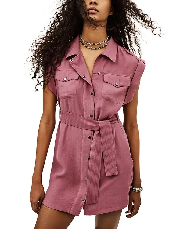 Ba&sh Diala Shirt Dress - Pink