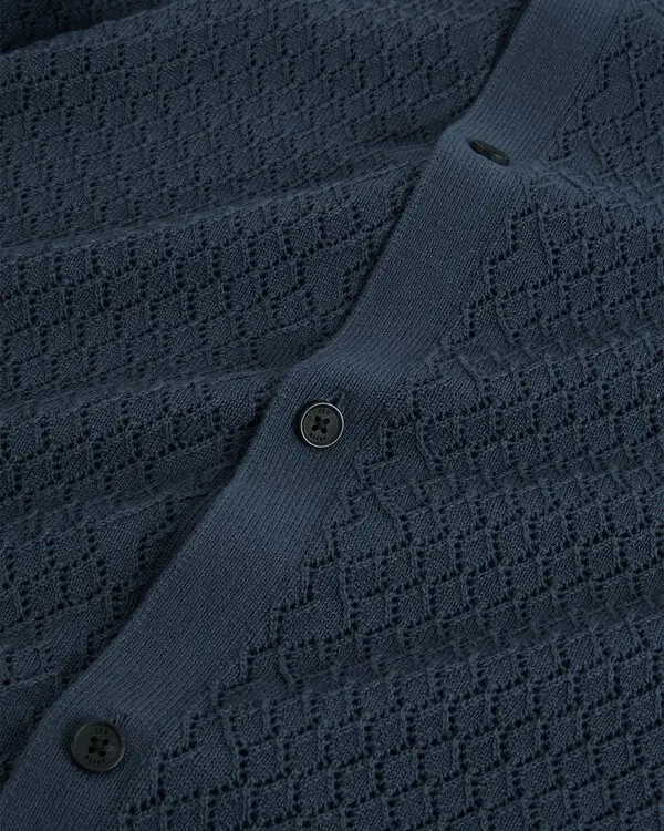Ted Baker London Domati Relaxed Fit Diamond Crochet Polo Shirt