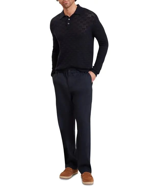 Ted Baker London Osaka Interlock Stitch Polo Shirt - Navy