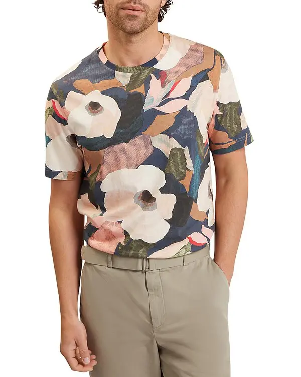 Ted Baker London Dowlle Linen Blend Floral T-shirt - Multicolor